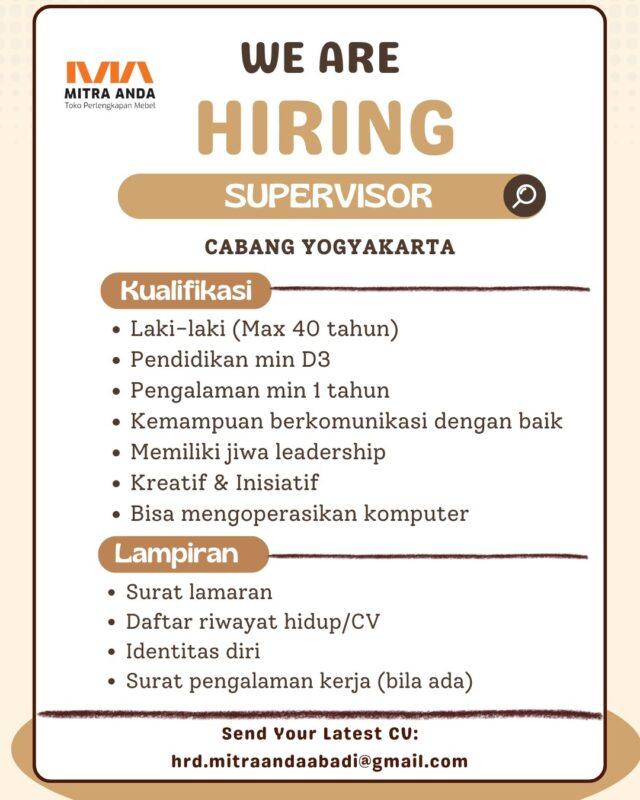 Lowongan Kerja Supervisor di PT. Mitra Anda Abadi (Mitra Anda Toko ...