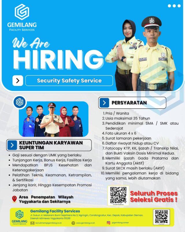 Lowongan Kerja Security Safety Service - Cleaning Service & Sanitation ...