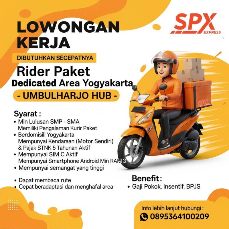 Lowongan Kerja Rider Paket - Kurir Motor - Kurir Mobil di SPX Express ...