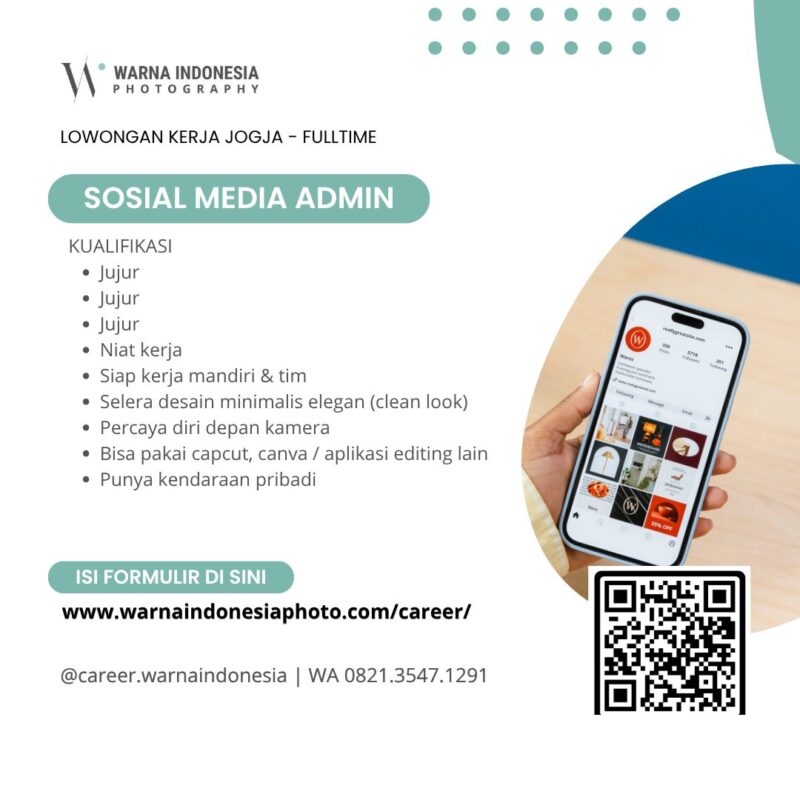 Lowongan Kerja Sosial Media Admin - Content Creator - CS Gen Z - SPG/SPB di Warna Indonesia ...