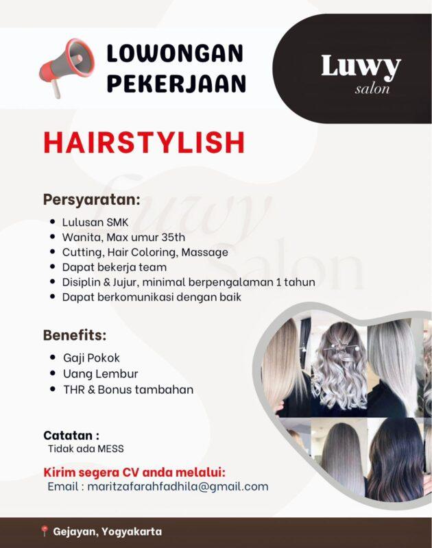 Lowongan Kerja Hairstylist di Luwy Salon - LokerJogja.ID