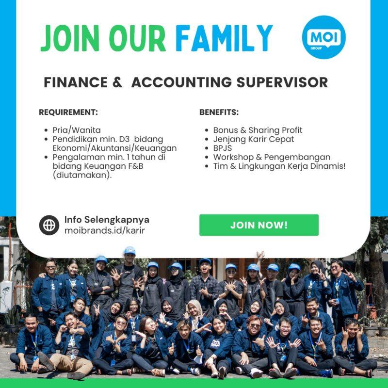 Lowongan Kerja Finance & Accounting Supervisor - Staff Marketing ...