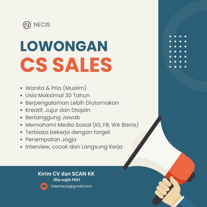 Lowongan Kerja Customer Service Sales di Necis - LokerJogja.ID