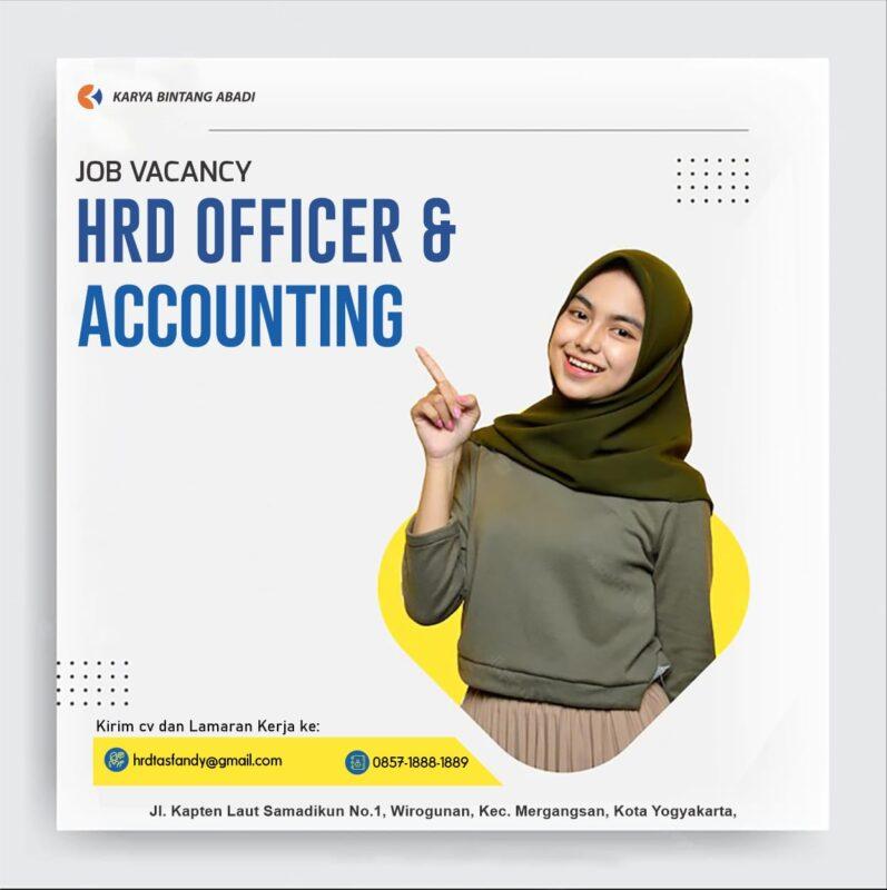 Lowongan Kerja HRD Officer - Accounting di PT. Karya Bintang Abadi KBA - LokerJogja.ID