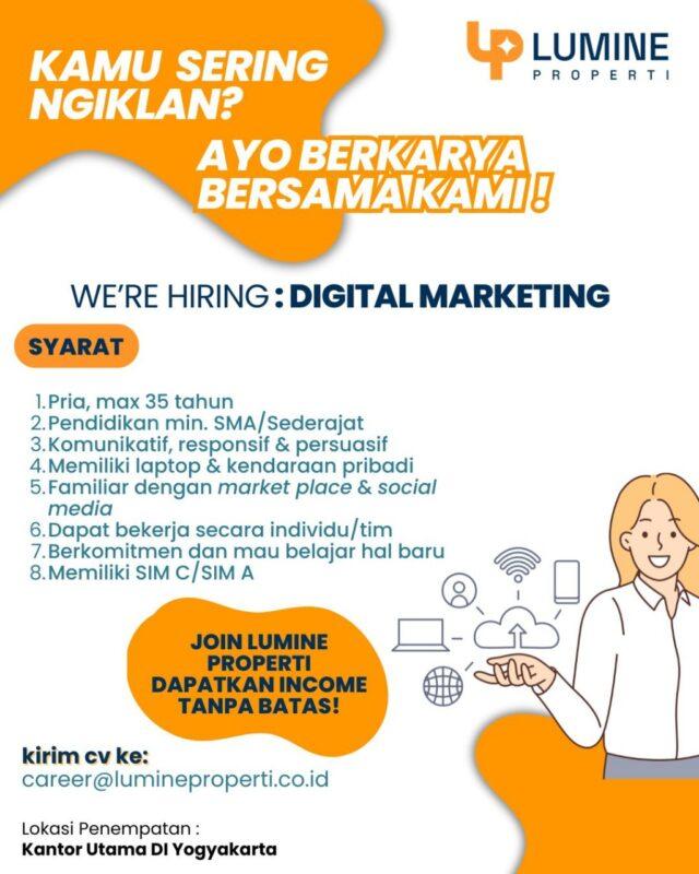 Lowongan Kerja Digital Marketing di PT. Lumine Alfa Properti - LokerJogja.ID