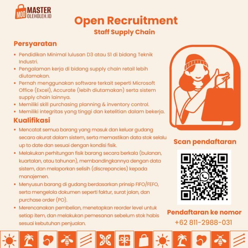 Lowongan Kerja Staff Supply Chain di PT. Master Grathar Utama (Masteroleholeh.id) - LokerJogja.ID