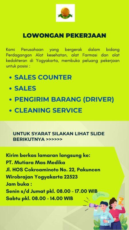 Lowongan Kerja Sales Counter - Sales - Pengirim Barang (Driver ...