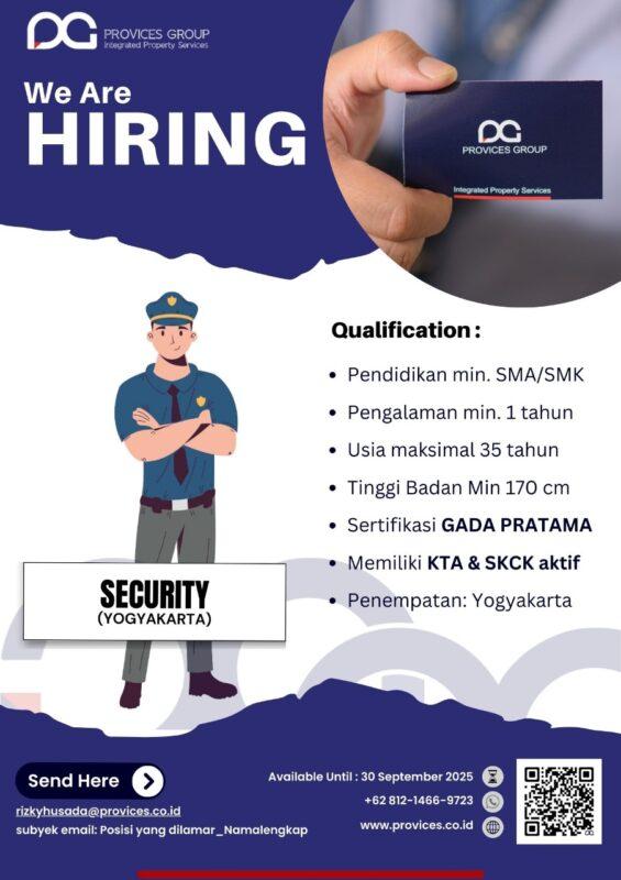 Lowongan Kerja Anggota Security - Koordinator Engineering - Tenant ...