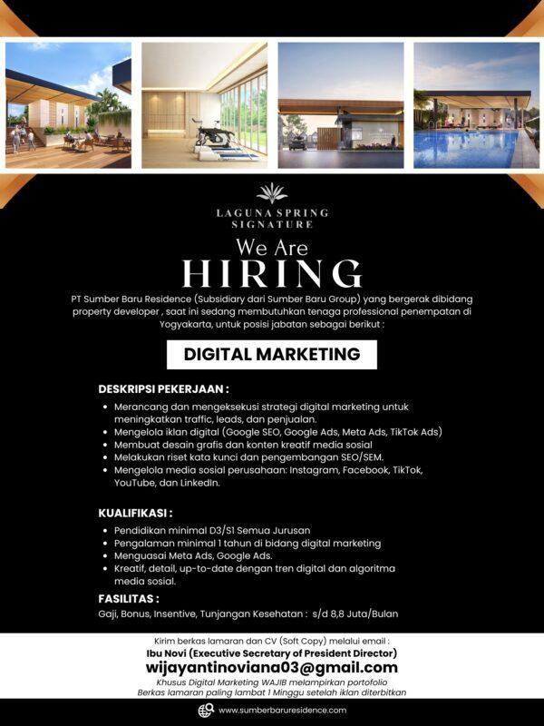 Lowongan Kerja Digital Marketing di PT. Sumber Baru Residence - LokerJogja.ID