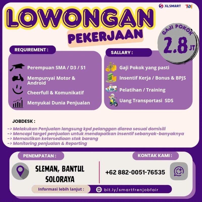Lowongan Kerja SDS & SGS Smartfren di PT. Tri Orion Prospekindo - LokerJogja.ID
