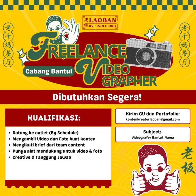 Lowongan Kerja Freelance Videographer di PT. Uncle Osh Nusantara - LokerJogja.ID