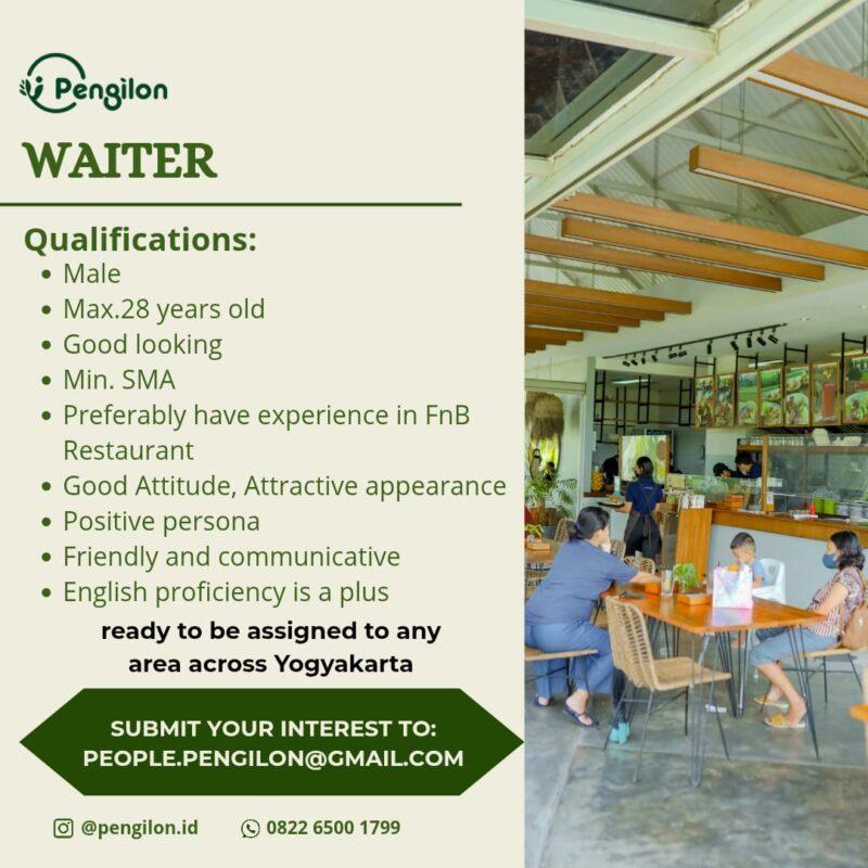 Lowongan Kerja Waiter di Pengilon - LokerJogja.ID