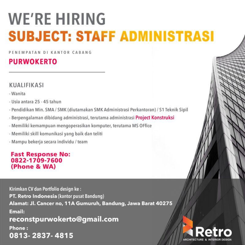 Lowongan Kerja Staff Administrasi di PT. Retro Indonesia - LokerJogja.ID