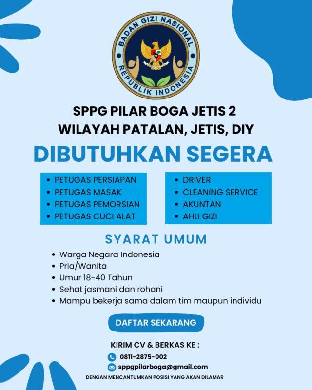 Lowongan Kerja Petugas Persiapan - Petugas Masak - Petugas Pemorsian - Petugas Cuci Alat ...