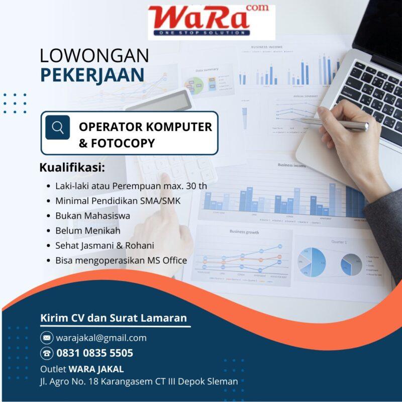 Lowongan Kerja Operator Komputer & Fotocopy di Wara Computer ...
