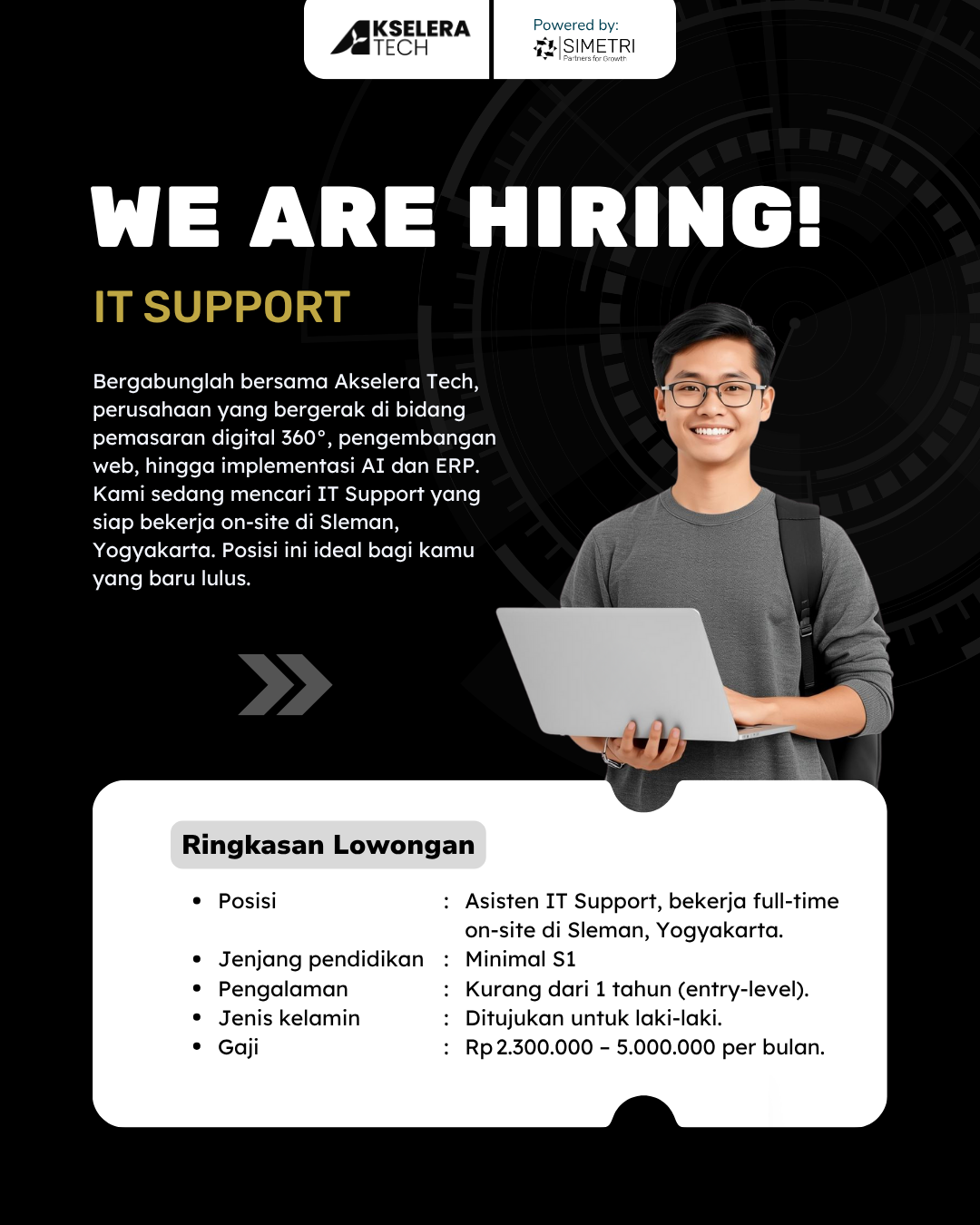 Lowongan Kerja IT Support di Akselera Tech - LokerJogja.ID