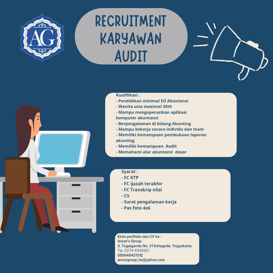 Lowongan Kerja Karyawan Audit di Ansor's Silver - LokerJogja.ID