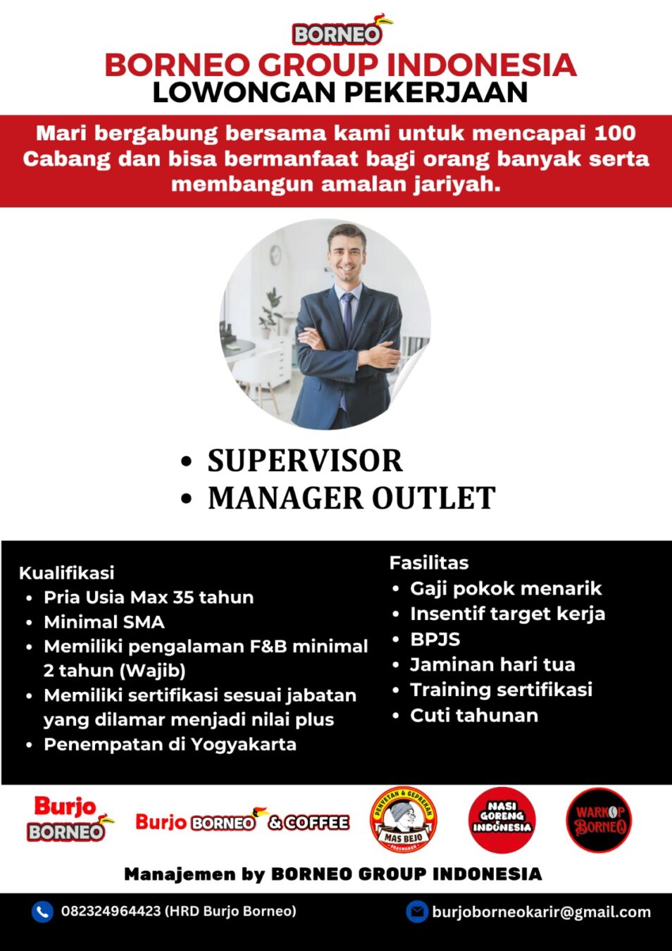 Lowongan Kerja Supervisor - Manager Outlet - Supervisor Keuangan - Koki ...