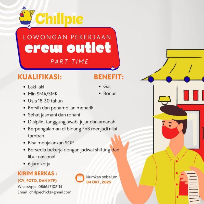 Lowongan Kerja Crew Outlet di Chillpie - LokerJogja.ID