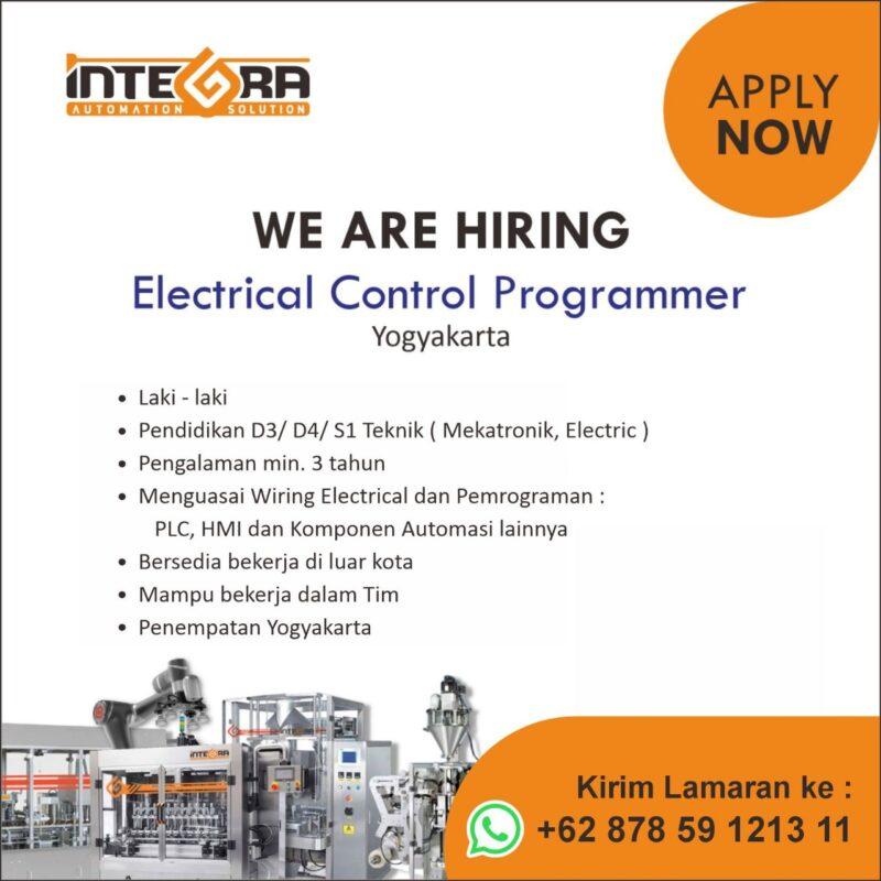 Lowongan Kerja Electrical Control Programmer di Integra Automation Solution - LokerJogja.ID