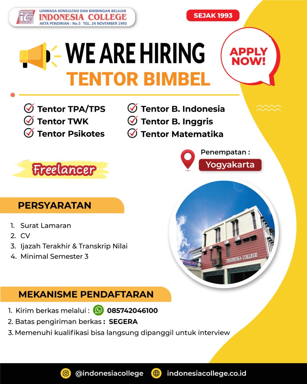Lowongan Kerja Tentor TPA/TPS - Tentor TWK - Tentor Psikotes - Tentor B ...