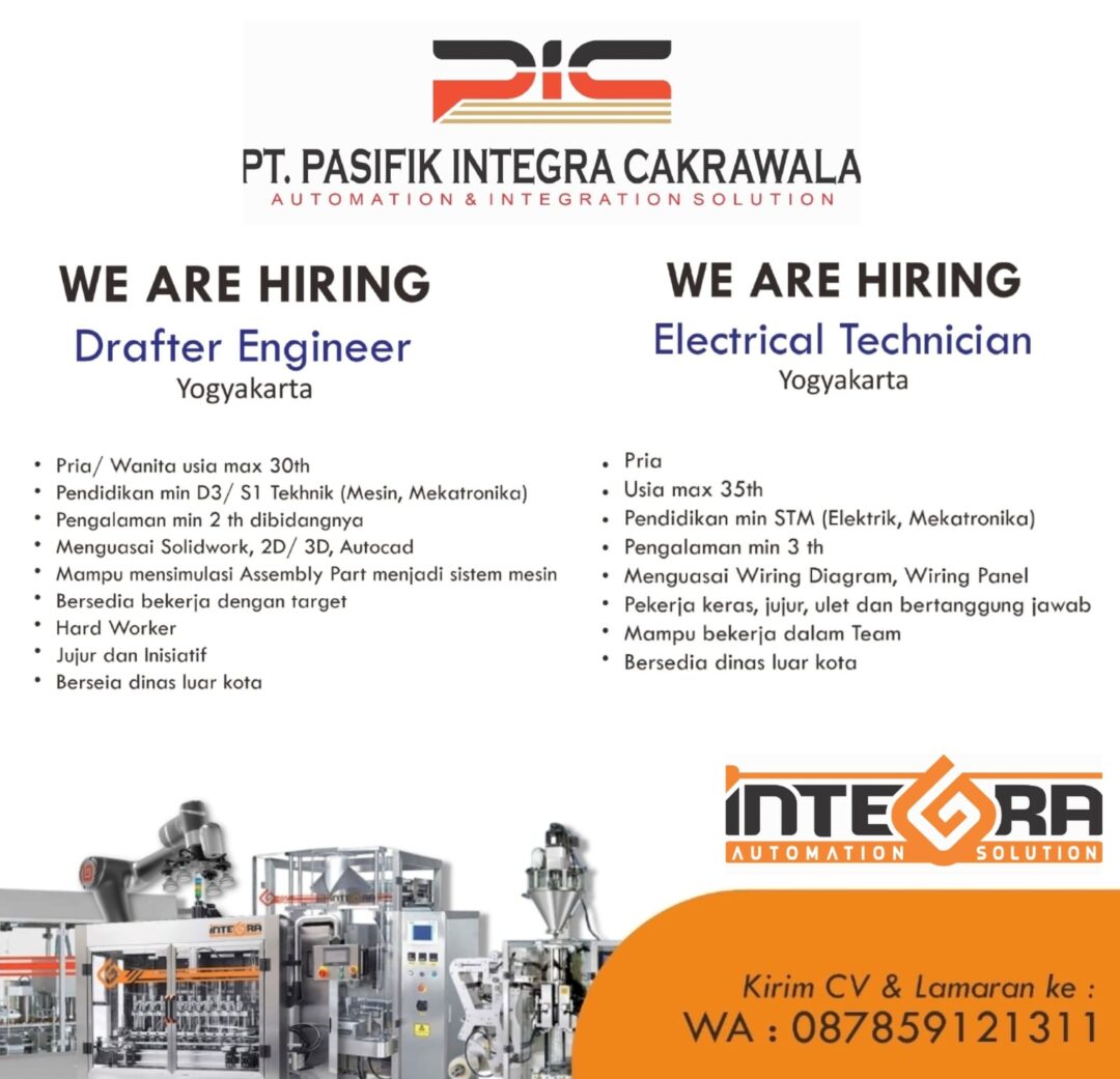 Lowongan Kerja Drafter Engineer - Electrical Technician di PT. Pasifik Integra Cakrawala ...