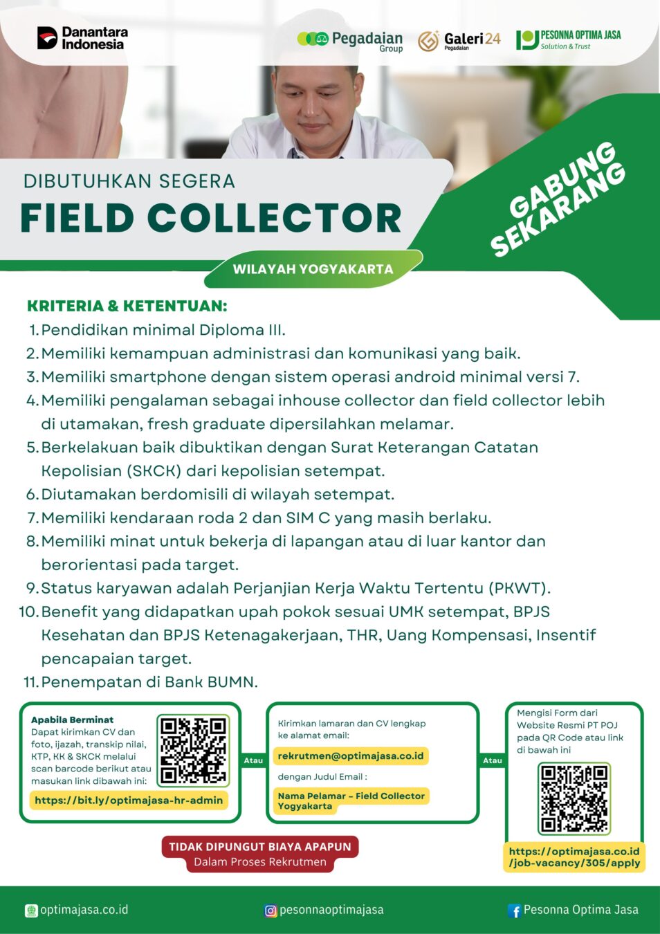 Lowongan Kerja Field Collector di PT. Pesonna Optima Jasa (Pegadaian ...
