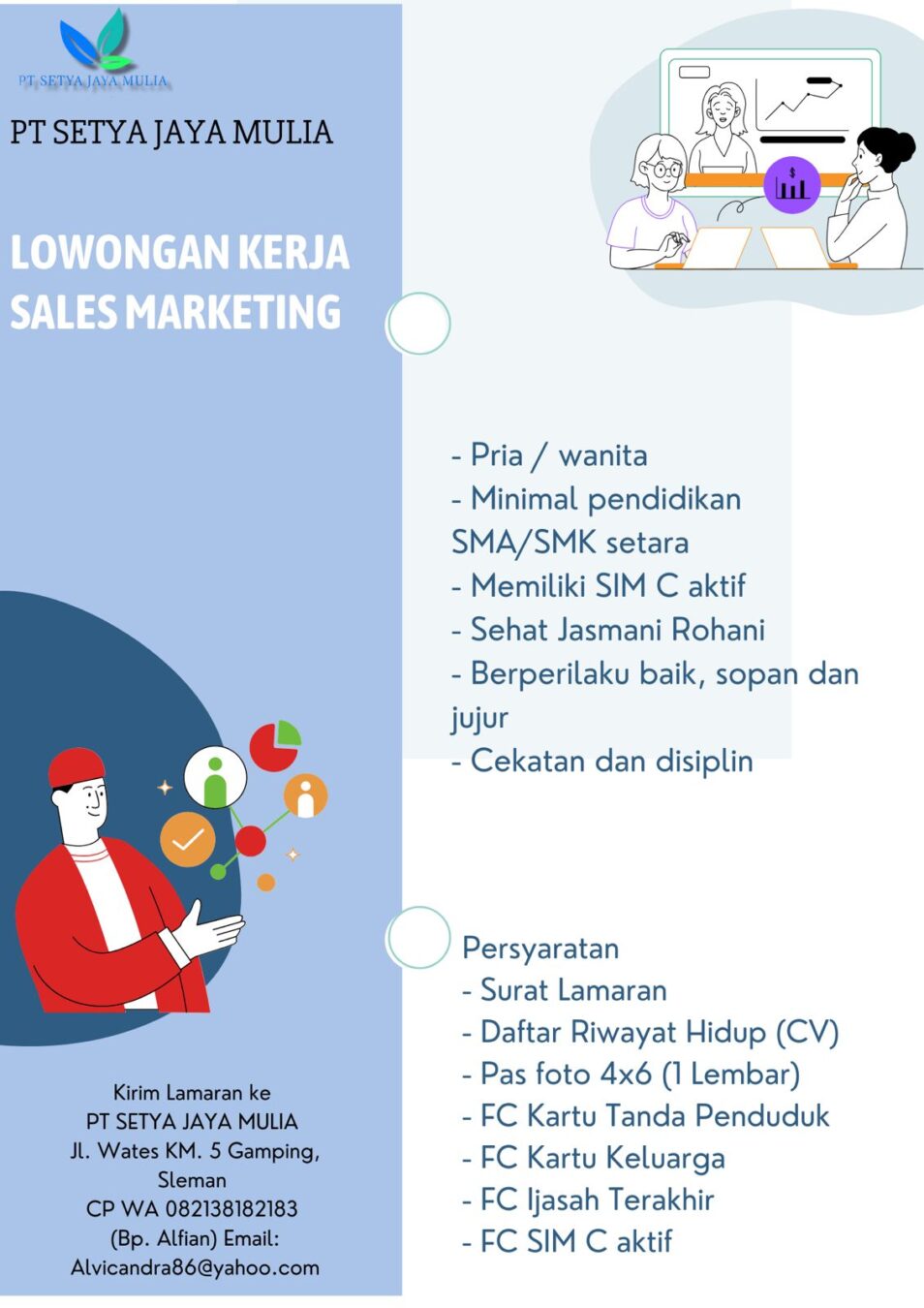 Lowongan Kerja Sales Marketing di PT. Setya Jaya Mulia - LokerJogja.ID