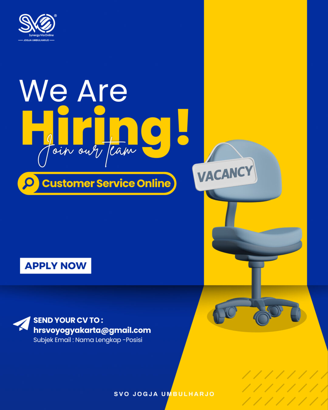 Lowongan Kerja Customer Service Online di SVO Yogyakarta Umbulharjo ...