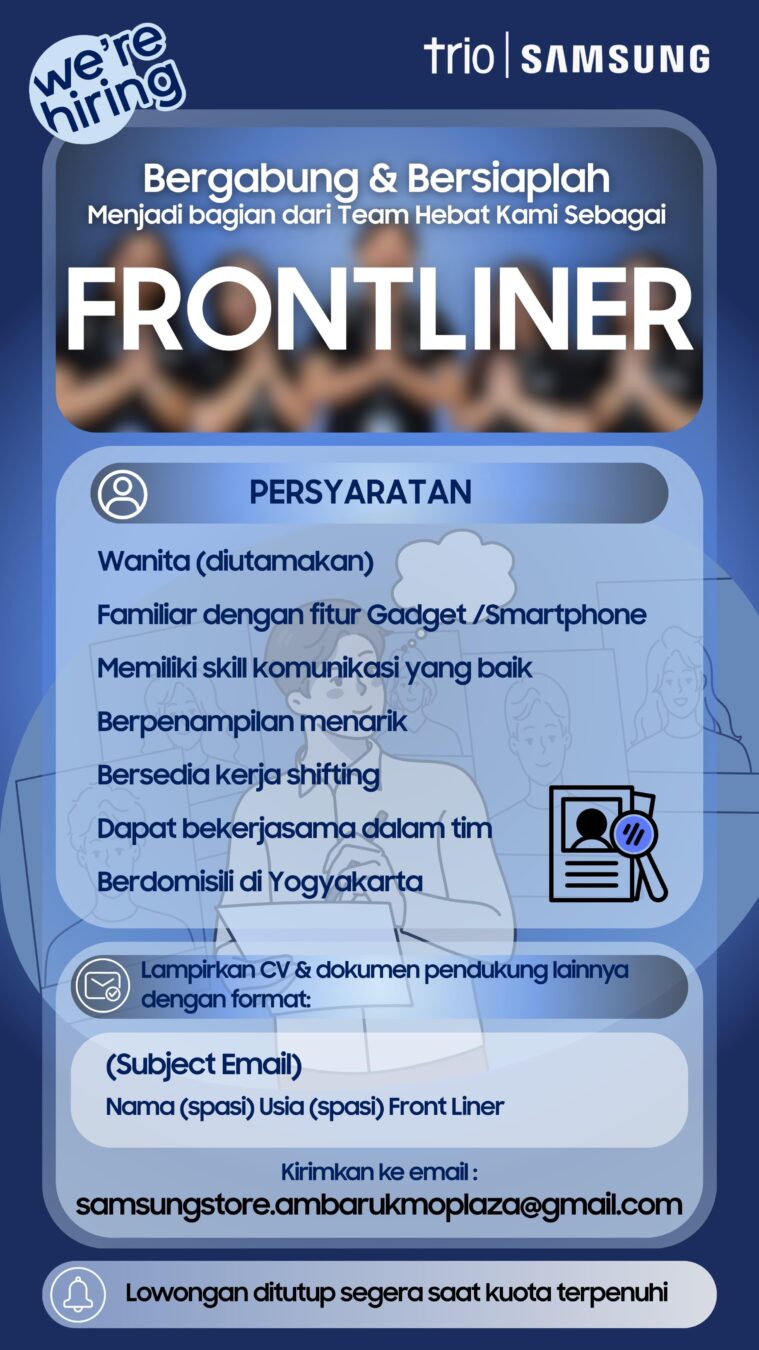 Lowongan Kerja Frontliner di Samsung Experience Store - LokerJogja.ID