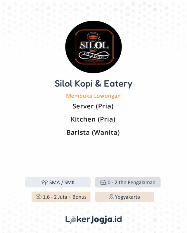 Lowongan Kerja Server (Pria) - Kitchen (Pria) - Barista (Wanita) di ...