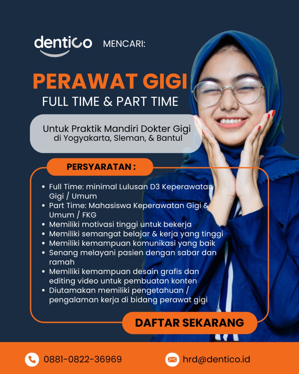 Lowongan Kerja Perawat Fulltime - Perawat Parttime di DENTICO Dental ...
