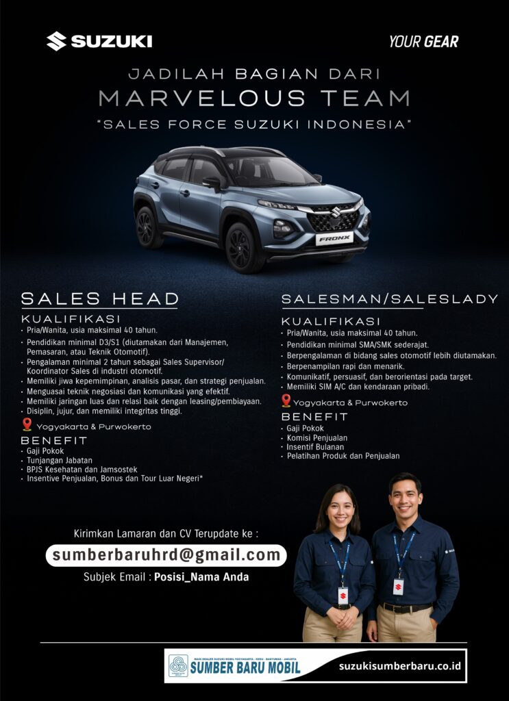 Lowongan Kerja Sales Head - Salesman/Saleslady di Suzuki Sumber Baru ...