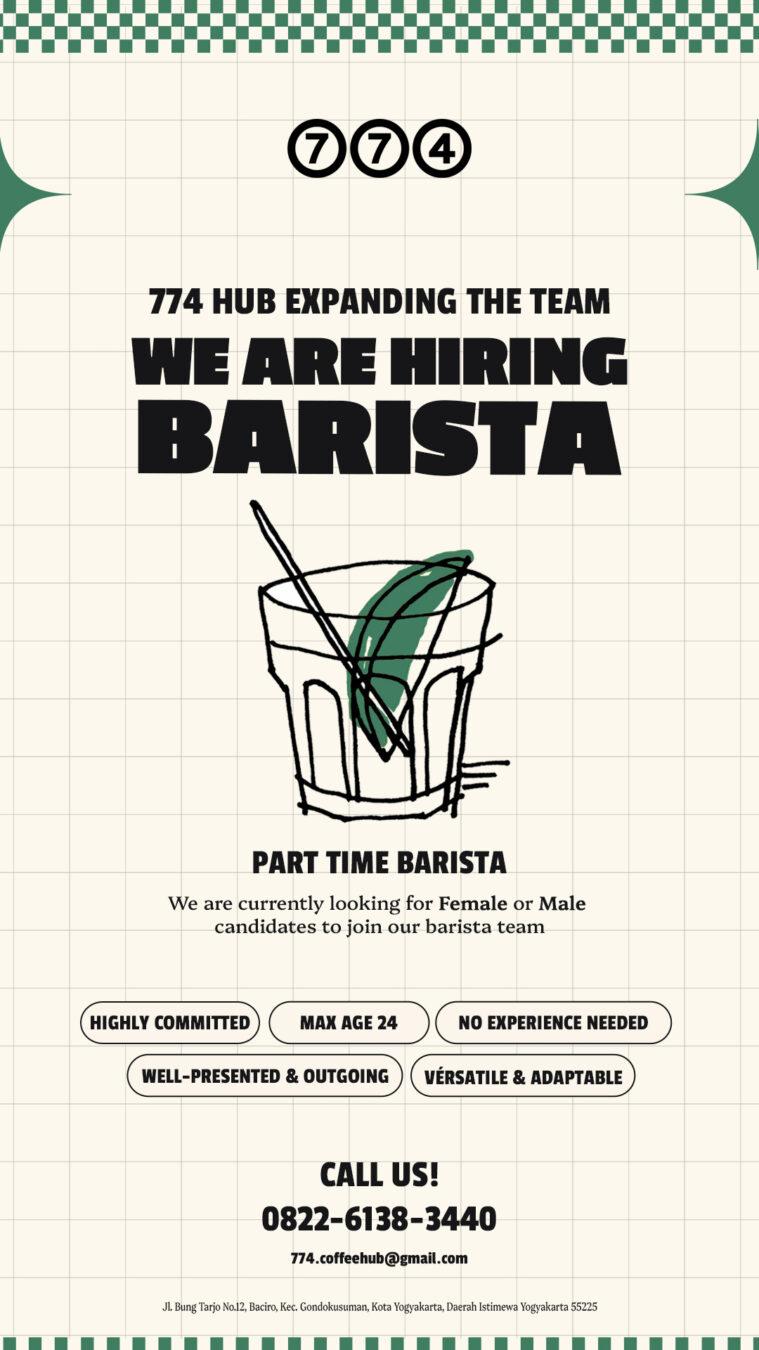 Lowongan Kerja Part Time Barista di 774 Hub - LokerJogja.ID