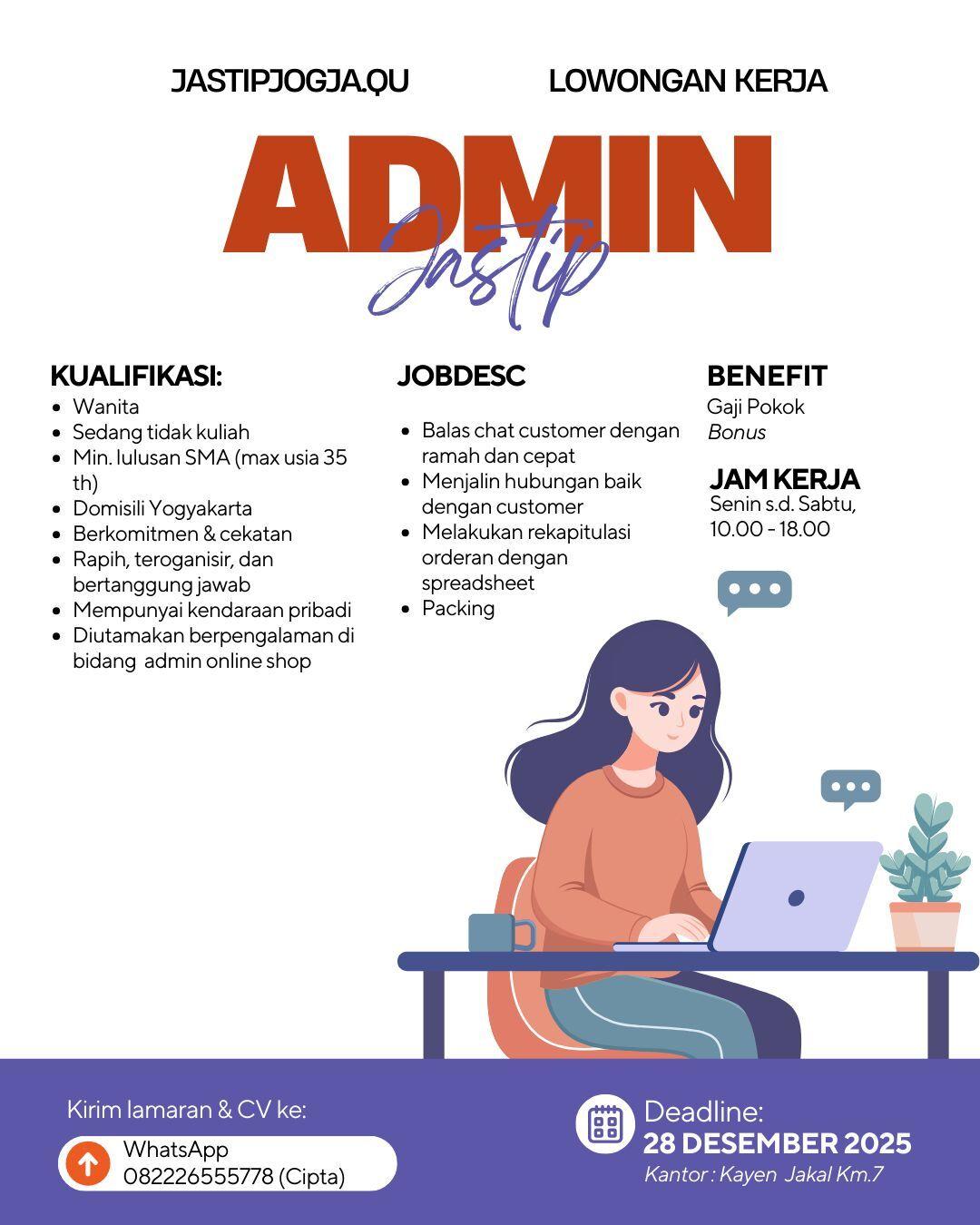 Lowongan Kerja Admin - Shopkeeper di Jastipjogja.qu - LokerJogja.ID