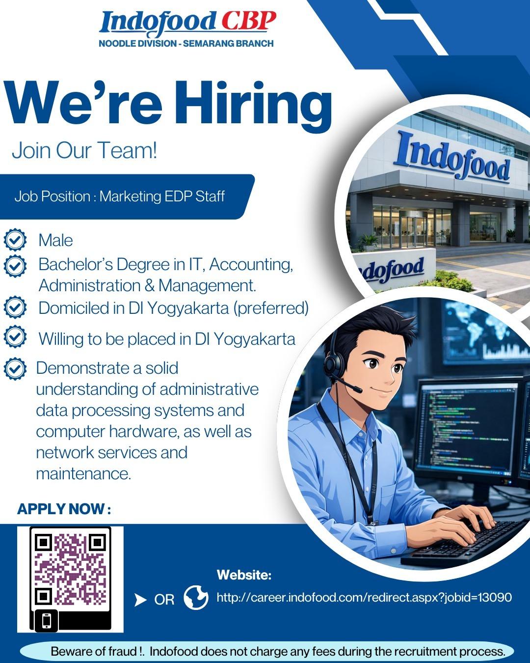 Lowongan Kerja Marketing EDP Staff - Task Force Hajatan di PT. Indofood ...