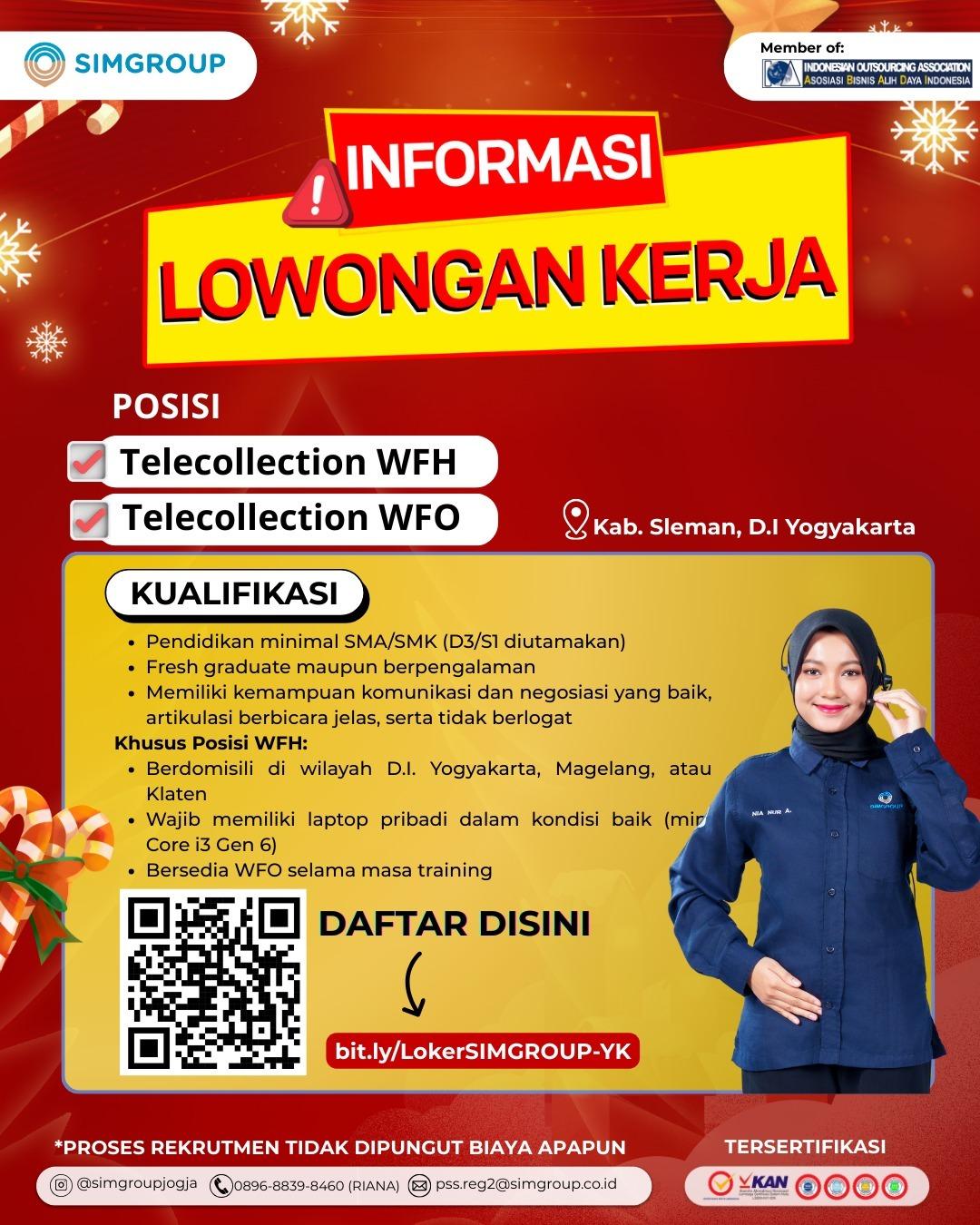 Lowongan Kerja Telecollection WFH - Telecollection WFO di PT. Swakarya ...