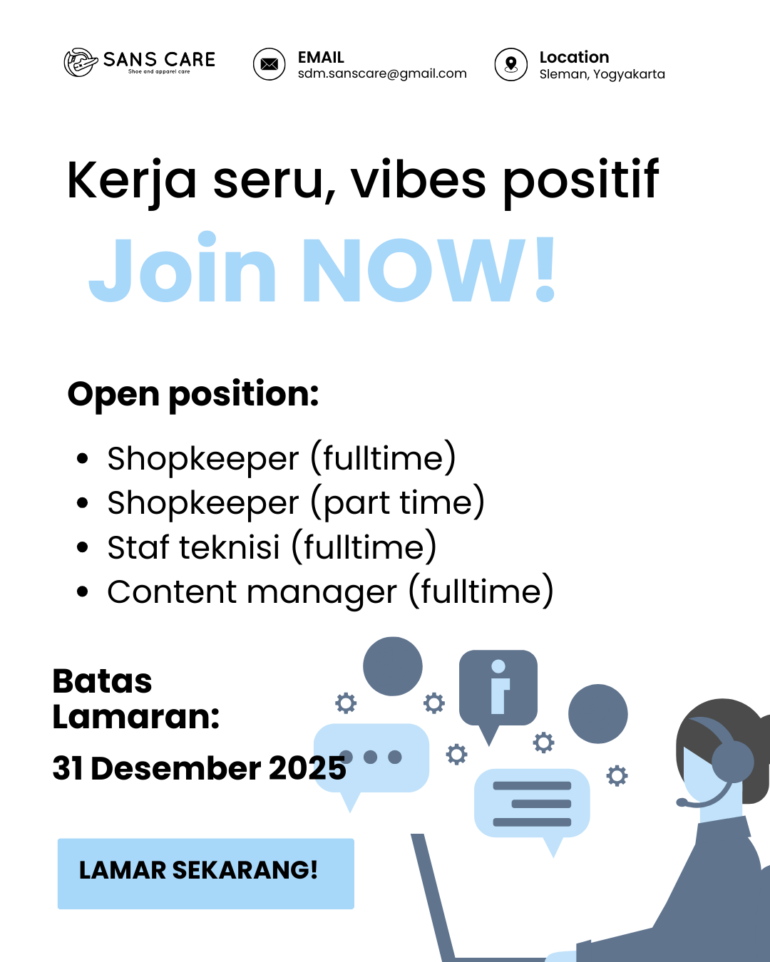 Lowongan Kerja Shopkeeper (Parttime) - Shopkeeper (Fulltime) - Staf ...