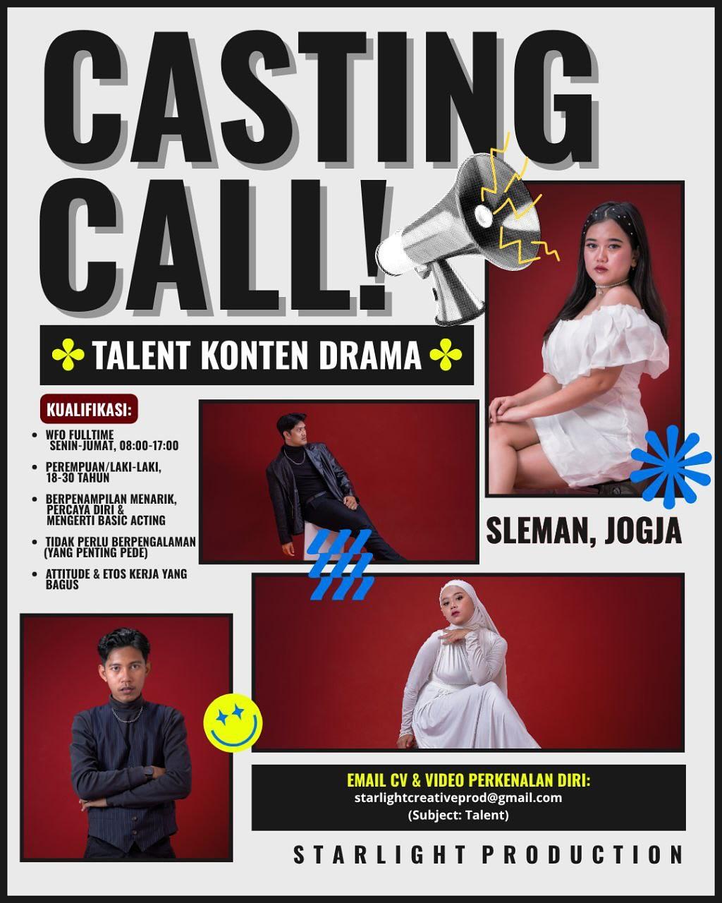 Lowongan Kerja Talent Content Drama Vertical di Starlight Production ...