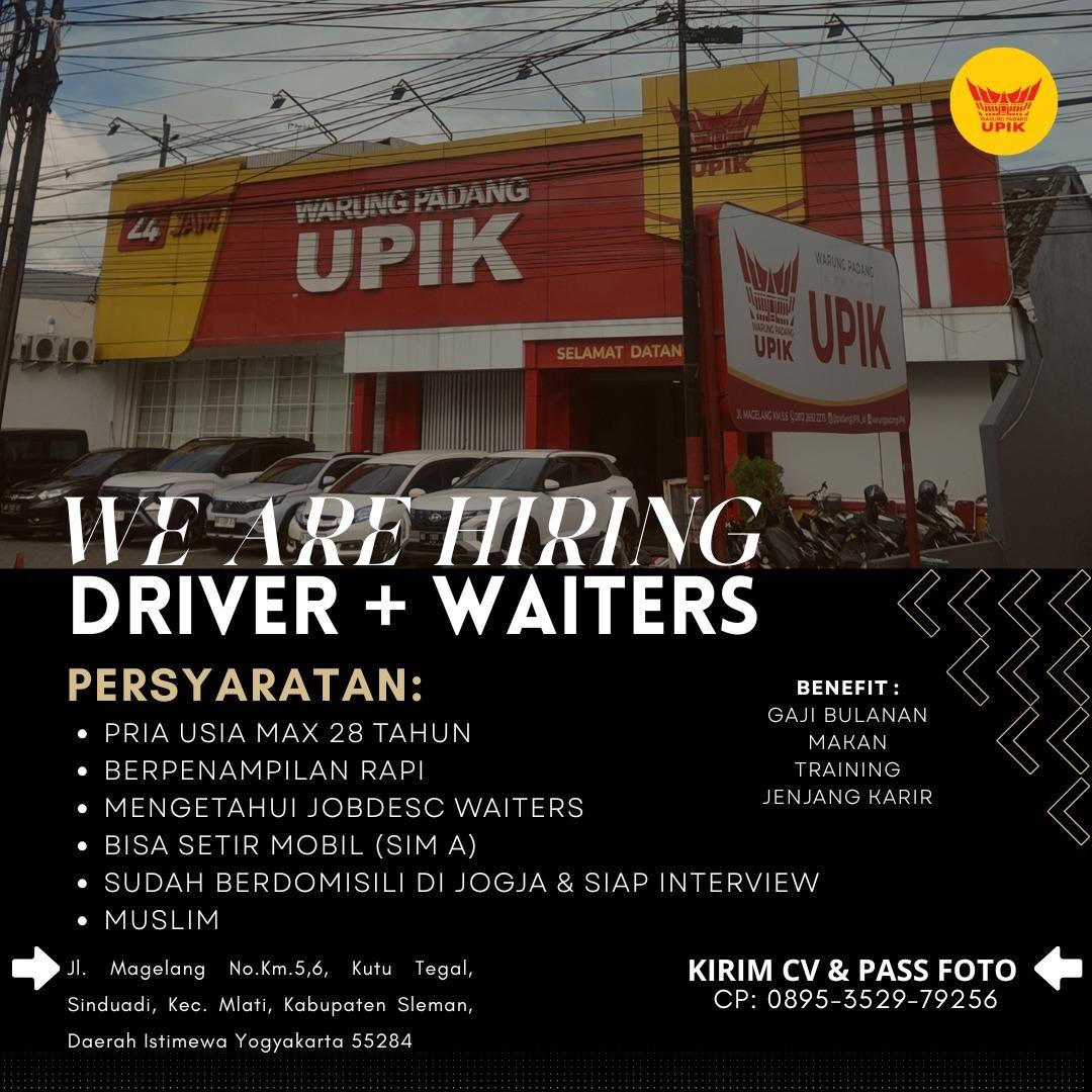 Lowongan Kerja Driver + Waiters - Waiters - Kasir - Sales Penjualan ...