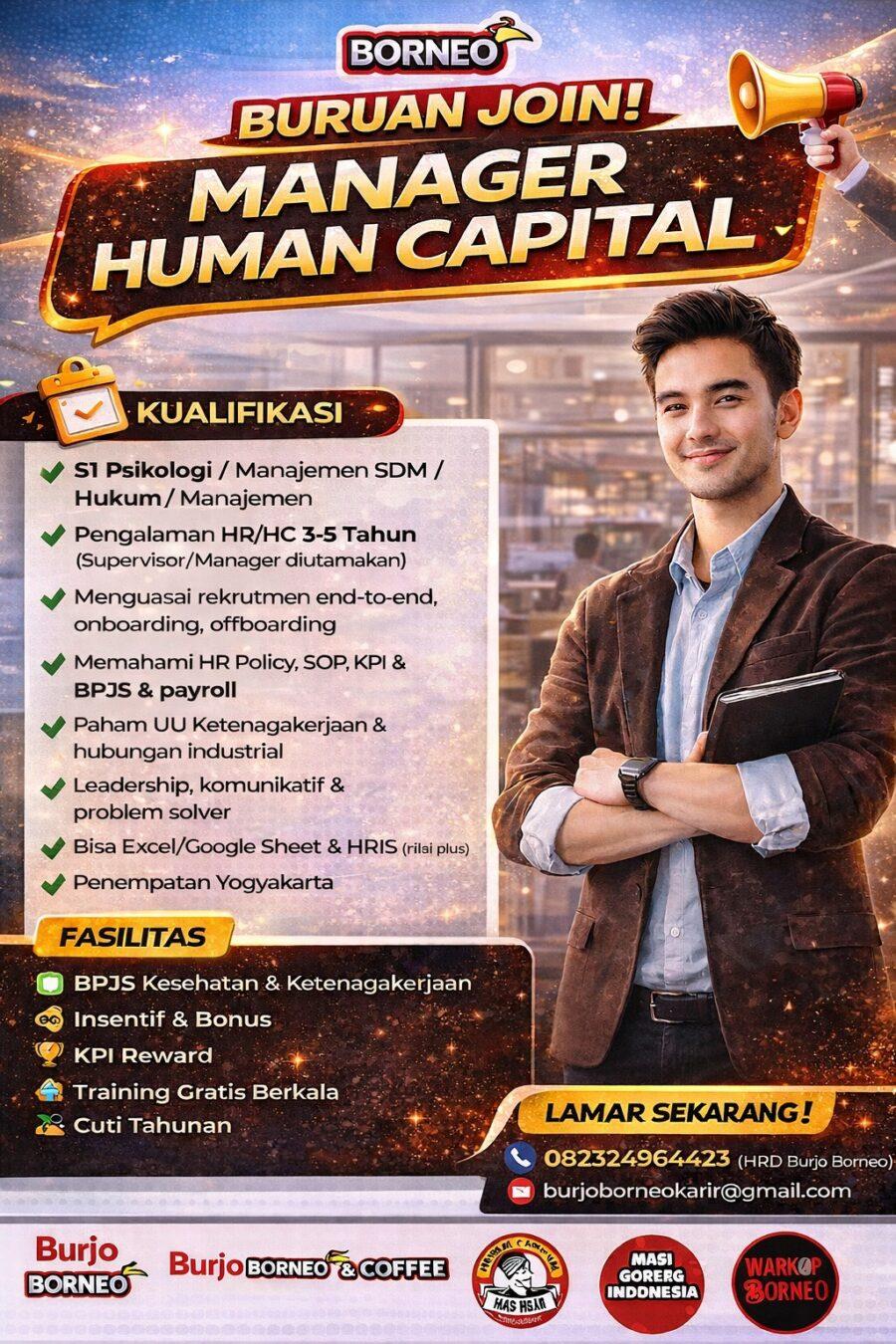 Lowongan Kerja Manager Human Capital - Manager Keuangan - Admin ...