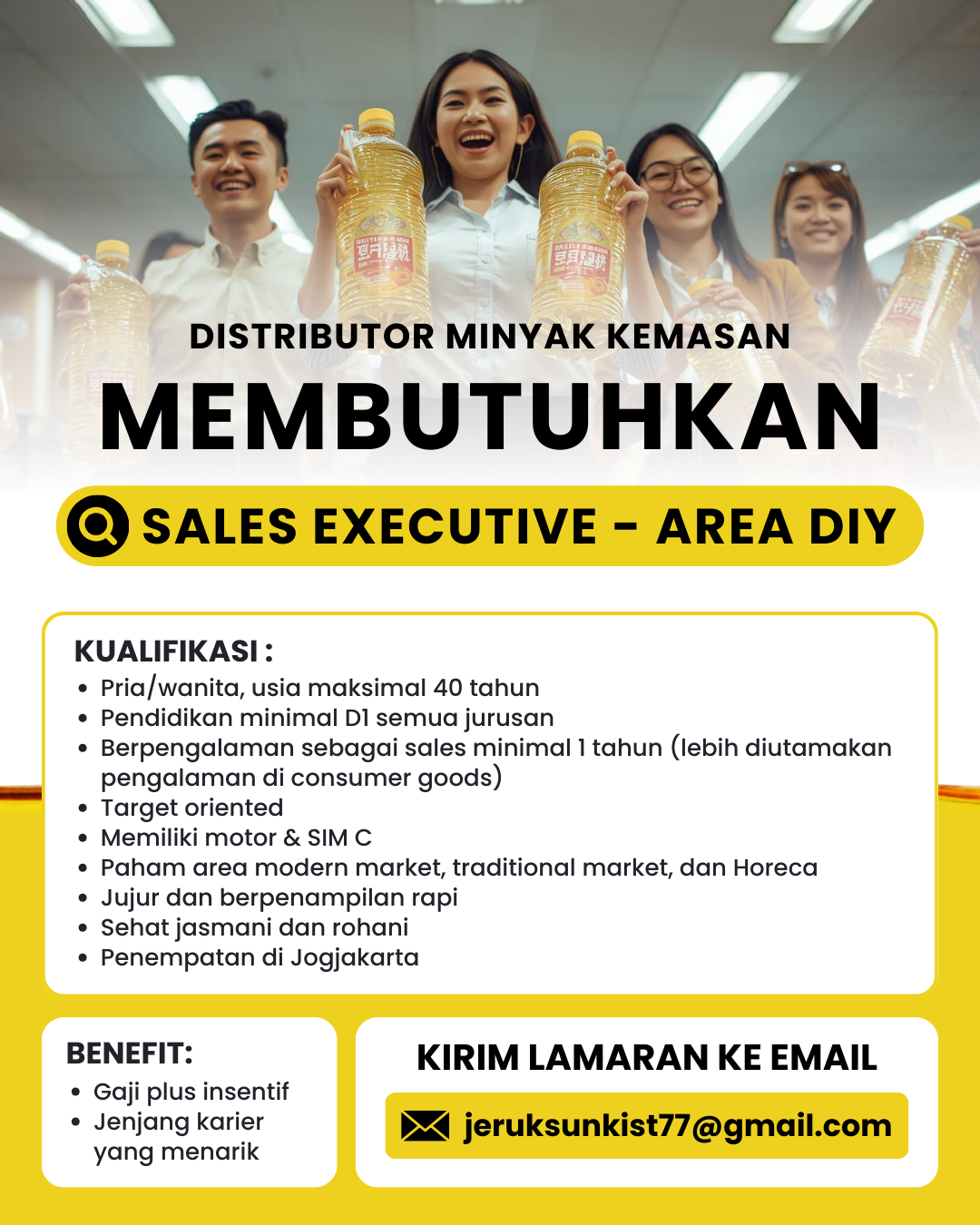 Lowongan Kerja Sales Executive di CV. KBB - LokerJogja.ID