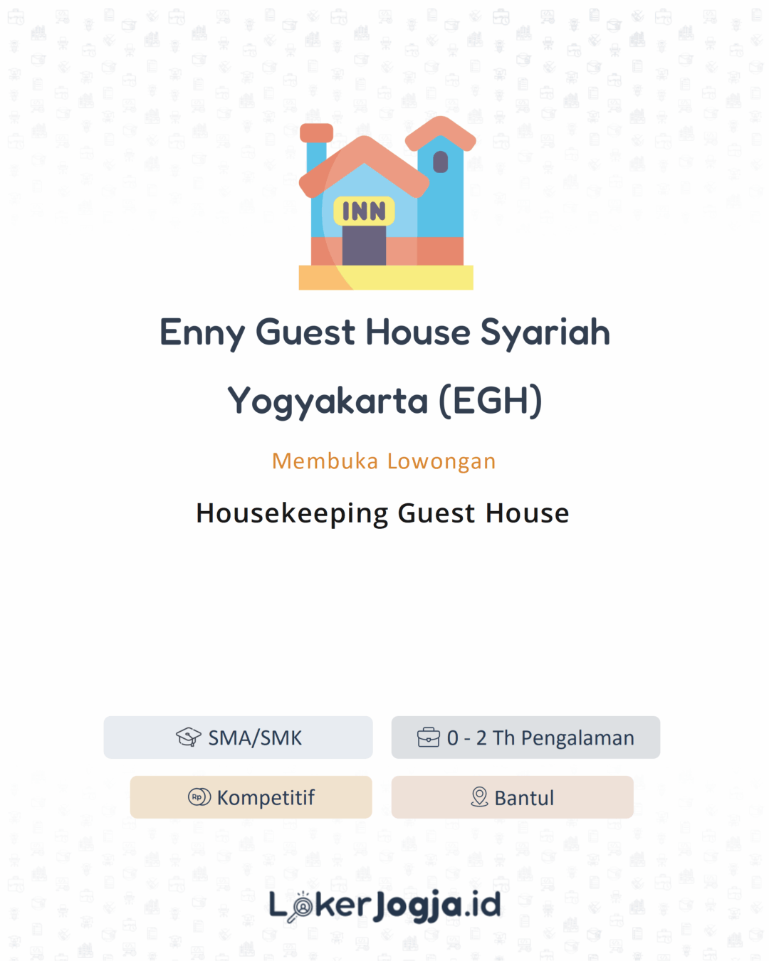 Lowongan Kerja Housekeeping Guest House di Enny Guest House Syariah ...