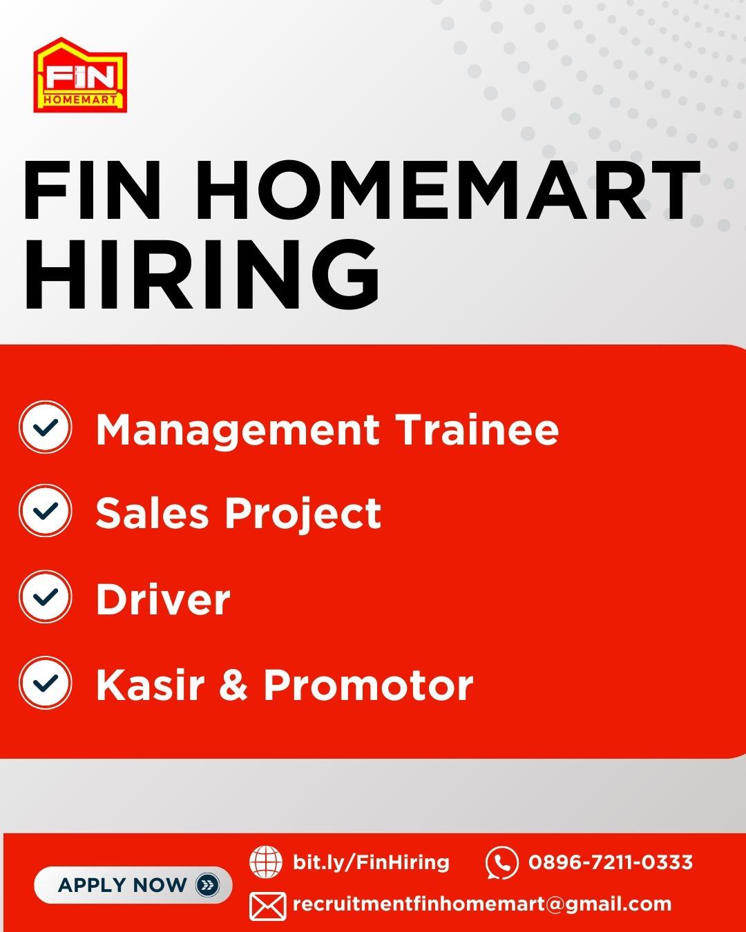 Lowongan Kerja Management Trainee - Sales Project - Driver - Kasir ...