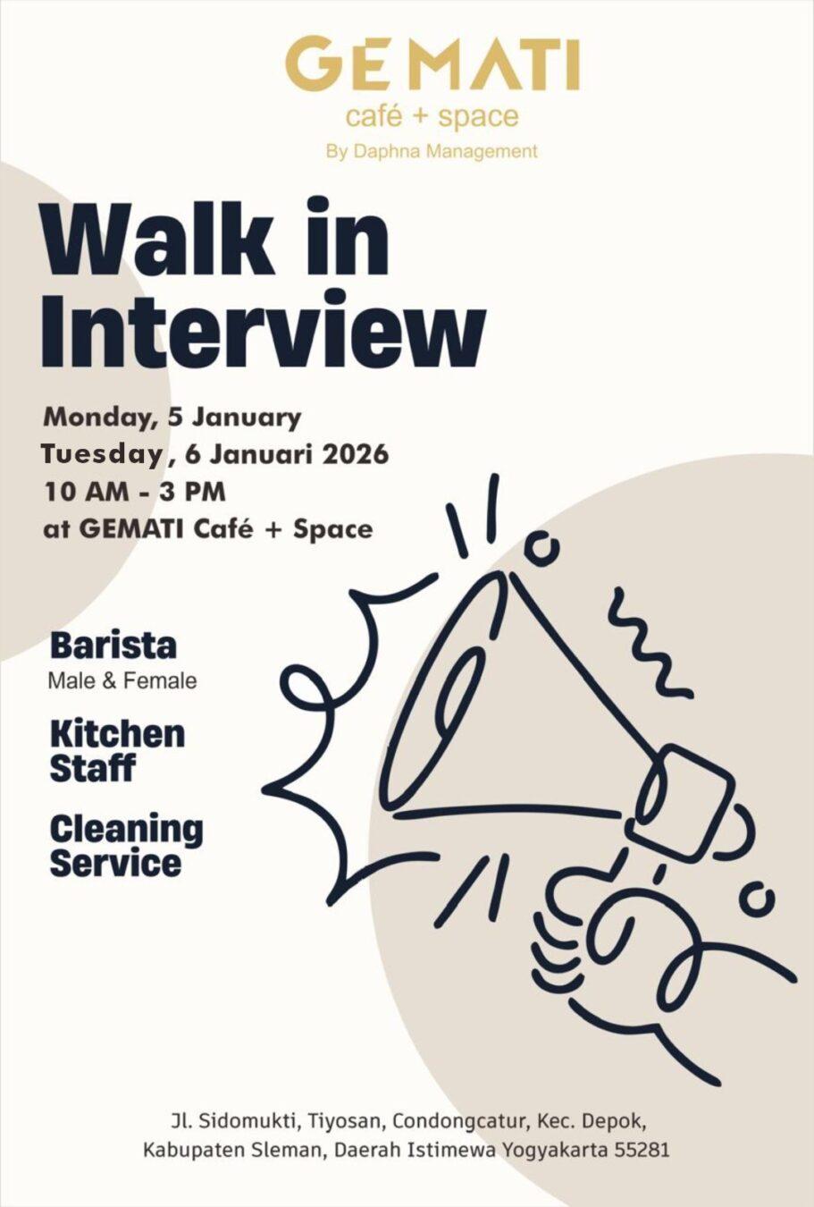 Lowongan Kerja Barista - Kitchen Staff - Cleaning Service di Gemati ...