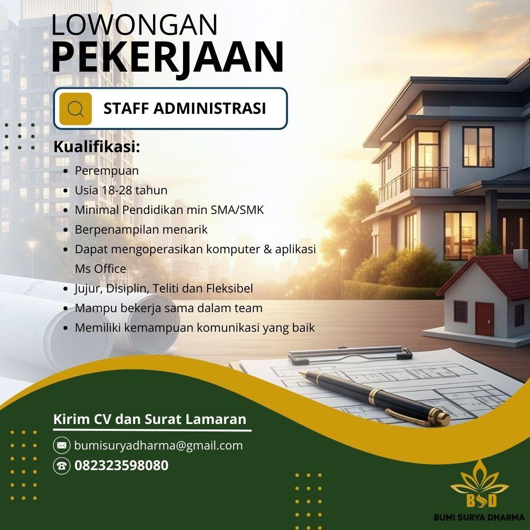 Lowongan Kerja Staff Administrasi Di Pt Bumi Surya Dharma Lokerjogja Id