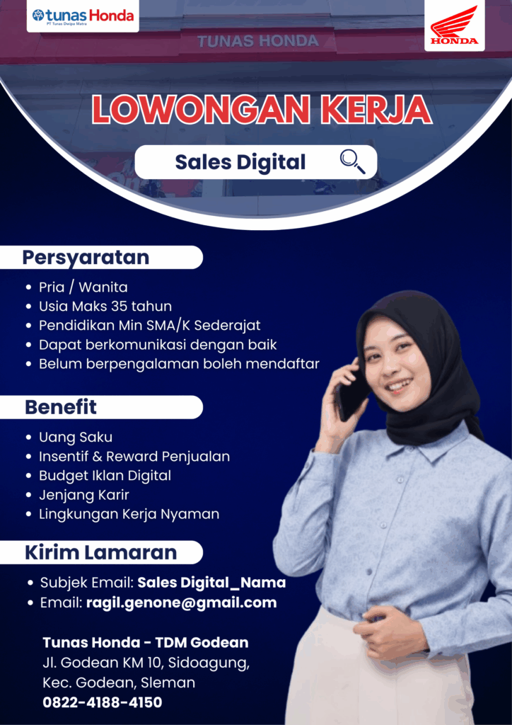 Lowongan Kerja Sales Digital di PT. Tunas Dwipa Matra (Tunas Honda ...