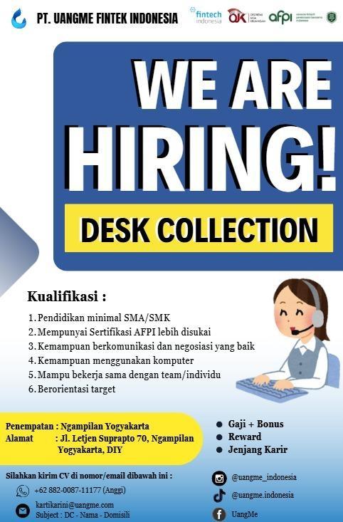 Lowongan Kerja Desk Collection di PT. UangMe Fintek Indonesia ...