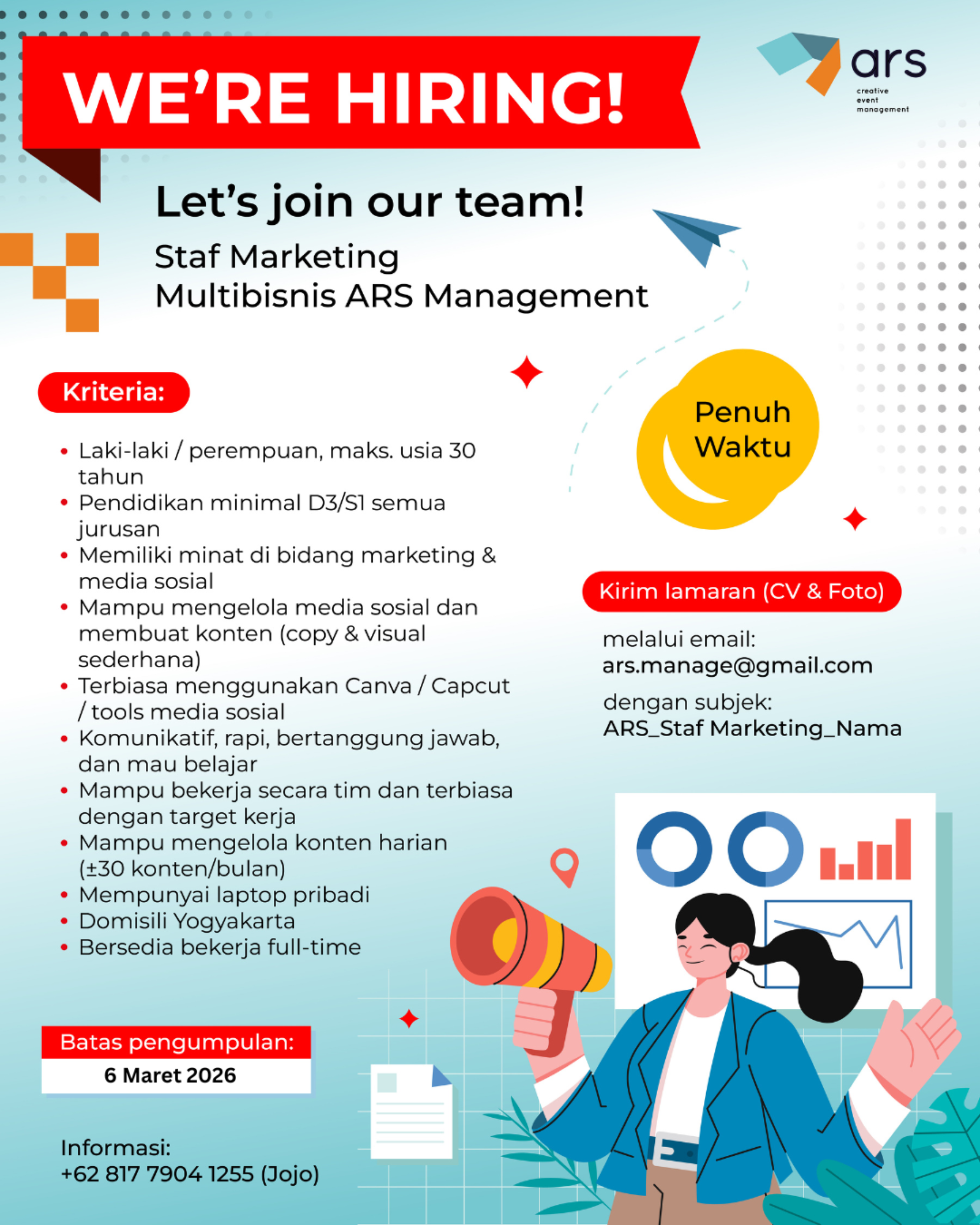Lowongan Kerja Staf Marketing Multibisnis ARS Management di ARS ...
