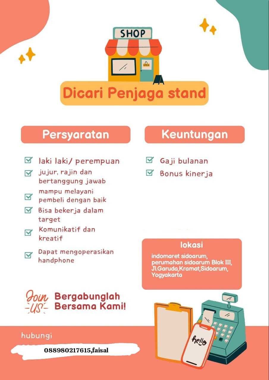 Lowongan Kerja Penjaga Stand di Dimsum Cik Mei - LokerJogja.ID